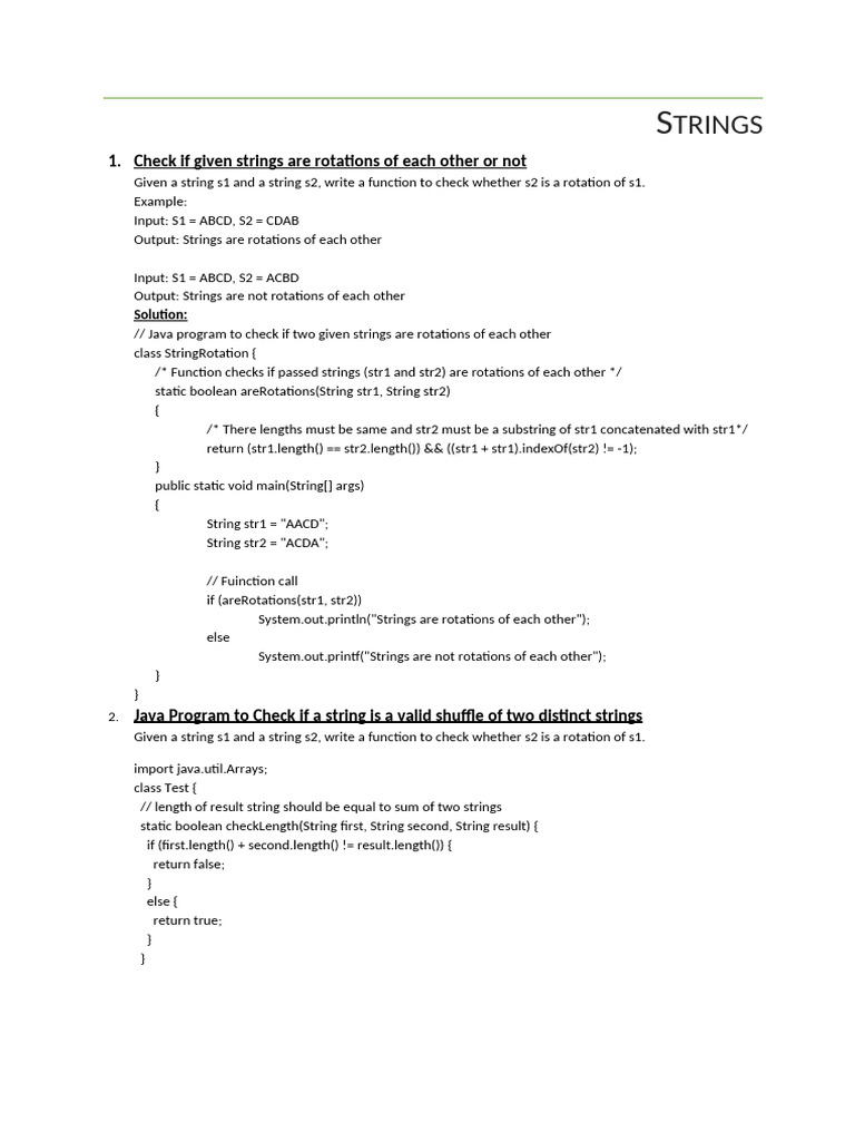 String based codes | PDF | String (Computer Science) | Computer Programming String based codes | PDF | String (Computer Science) | Computer Programming