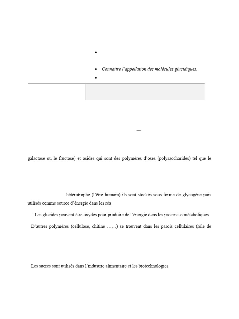 Introduction aux glucides et leur classification | PDF | Glucide ...
