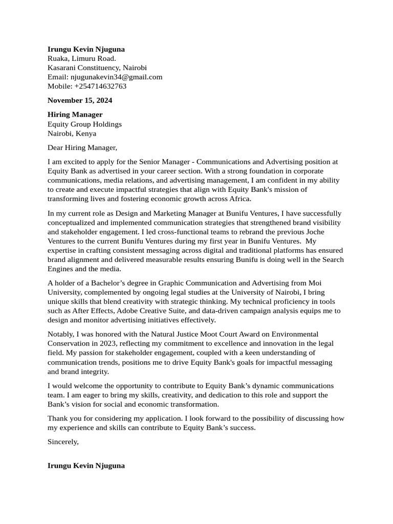 Sc-Manager Cover Letter | PDF
