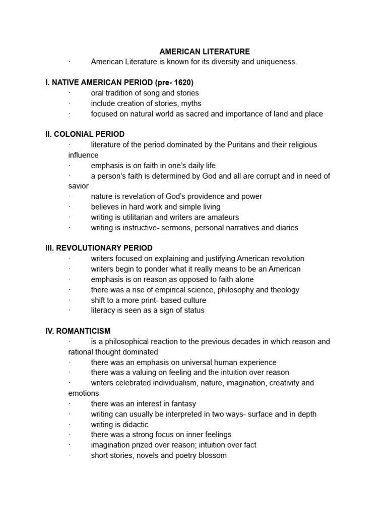 AMERICAN-LITERATURE (1) | PDF | Realism (Arts) | Reason