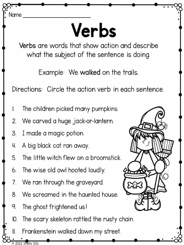 Verbs Halloween | PDF