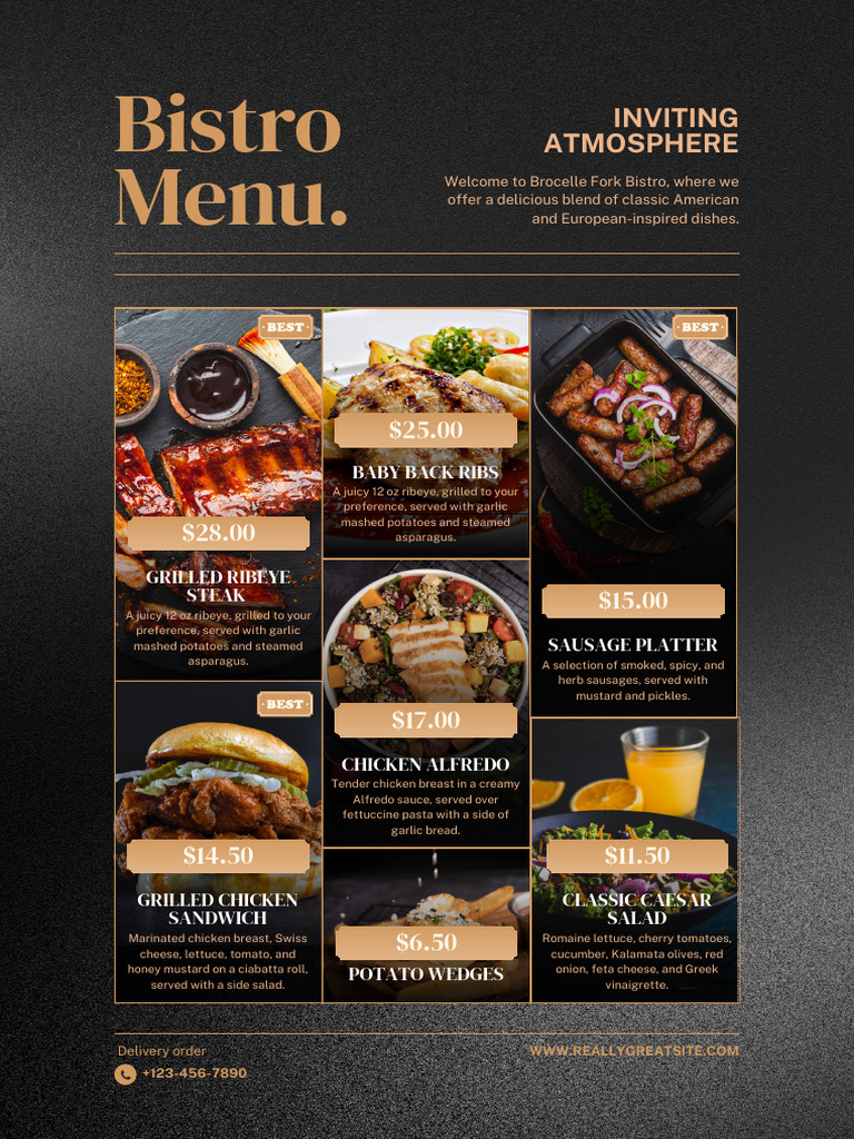 Brocelle Fork Bistro Menu | PDF | Doughnut | Salad