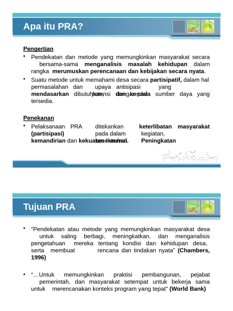 Participatory Rural Appraisal PRA | PDF