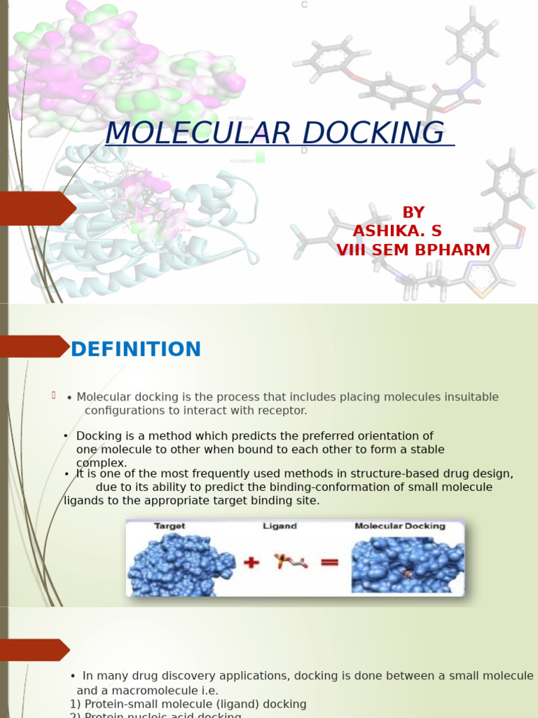 Molecular Docking (1) | PDF | Docking (Molecular) | Ligand (Biochemistry)