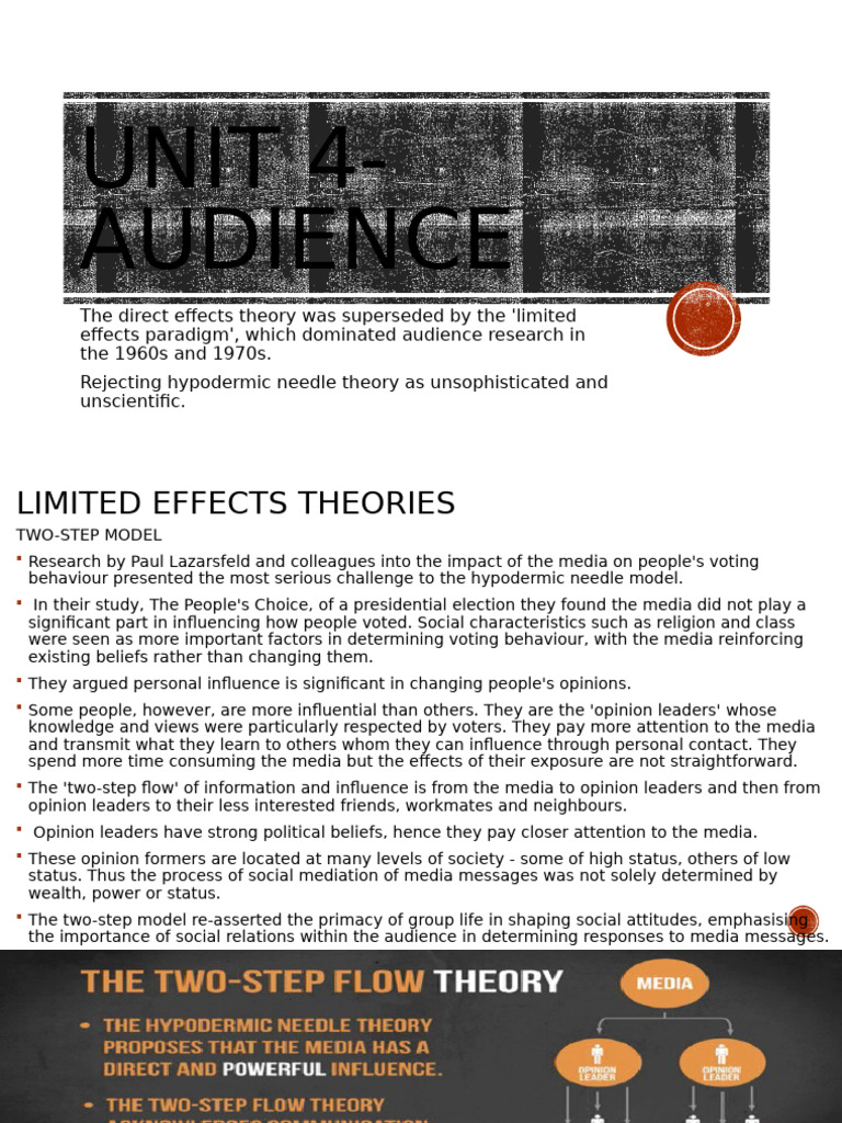 Unit 4 - Limited Effects Theories | PDF | Psychology | Liberal Arts ...