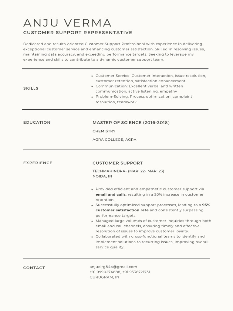 Resume Anju Verma | PDF