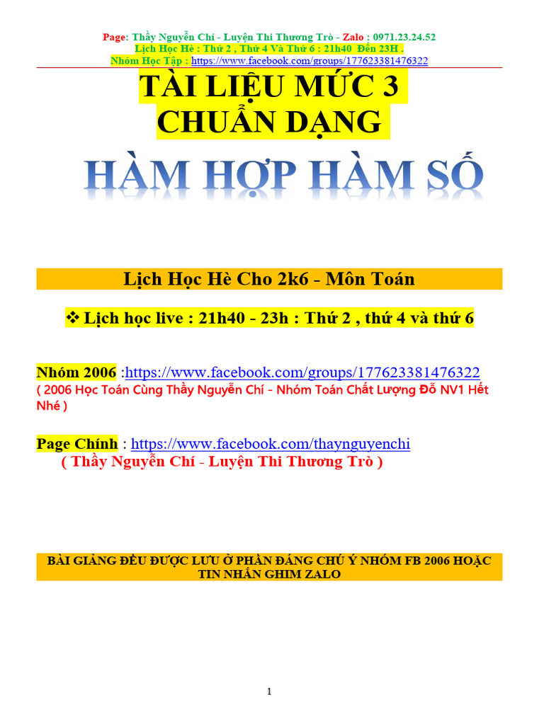 Bản sao của MỨC 3- HAM HOP HAM SO MUC 3 | PDF