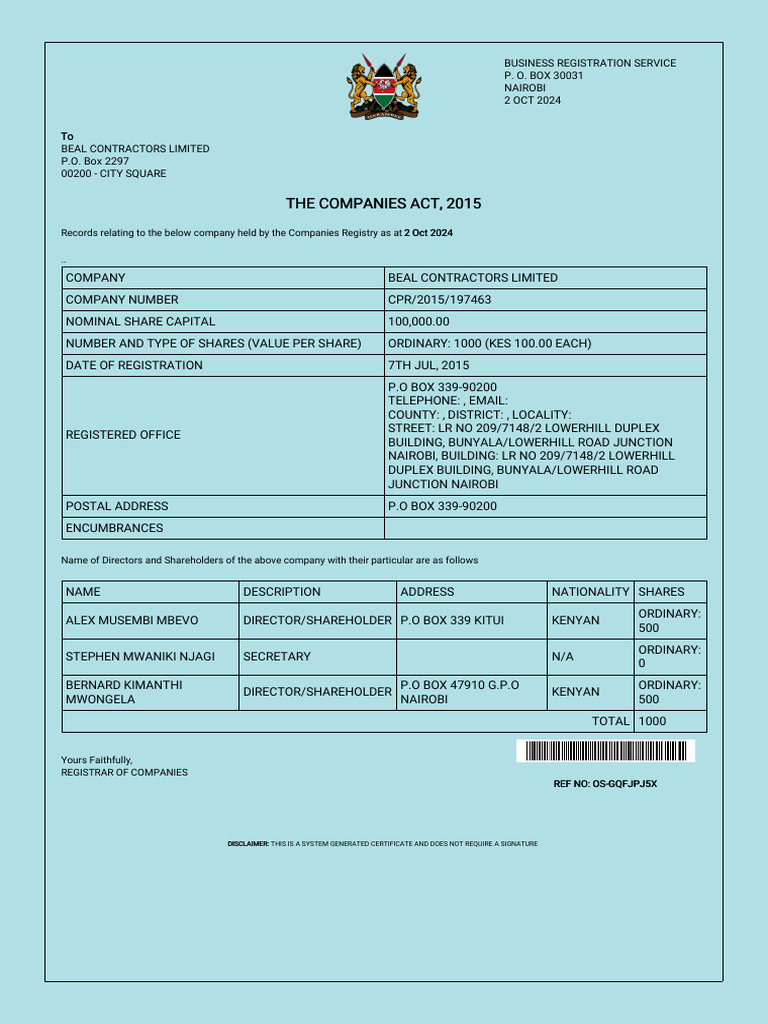 BEAL CR12 FROM OCT 2024 | PDF