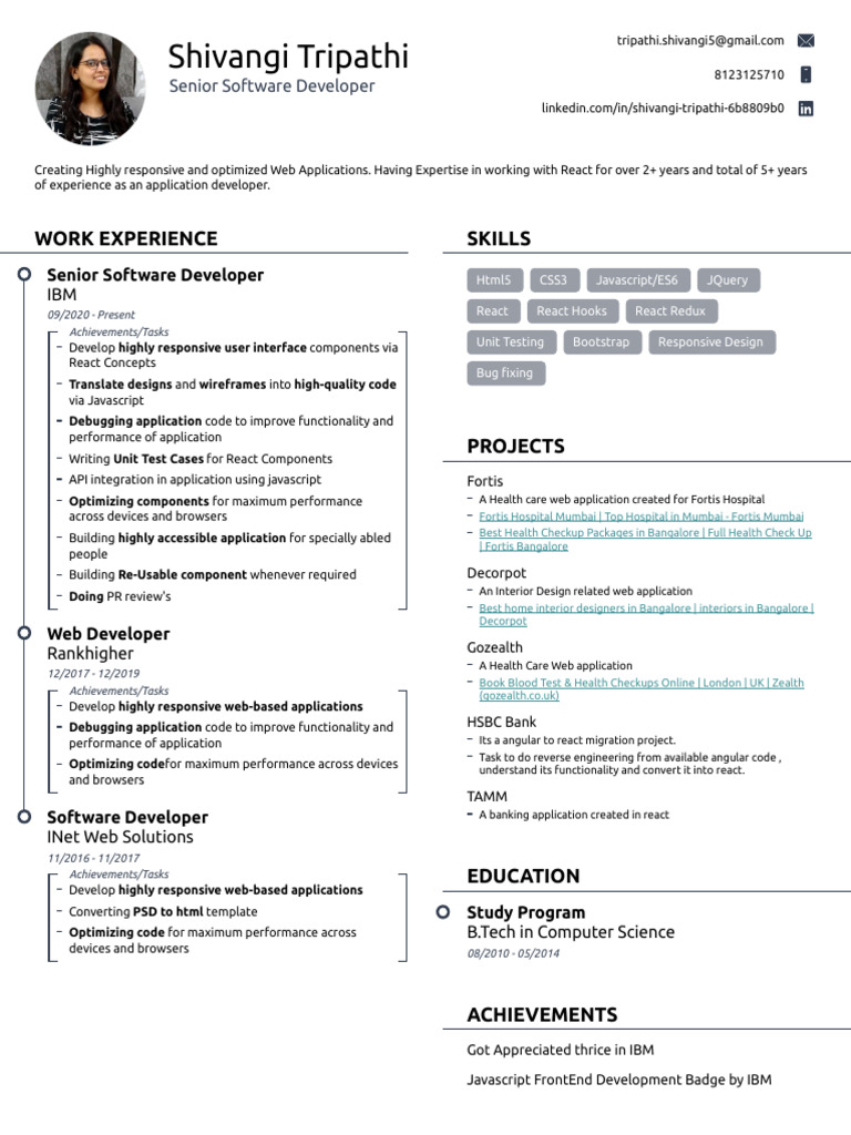 Shivangi Resume | PDF | Application Software | Java Script