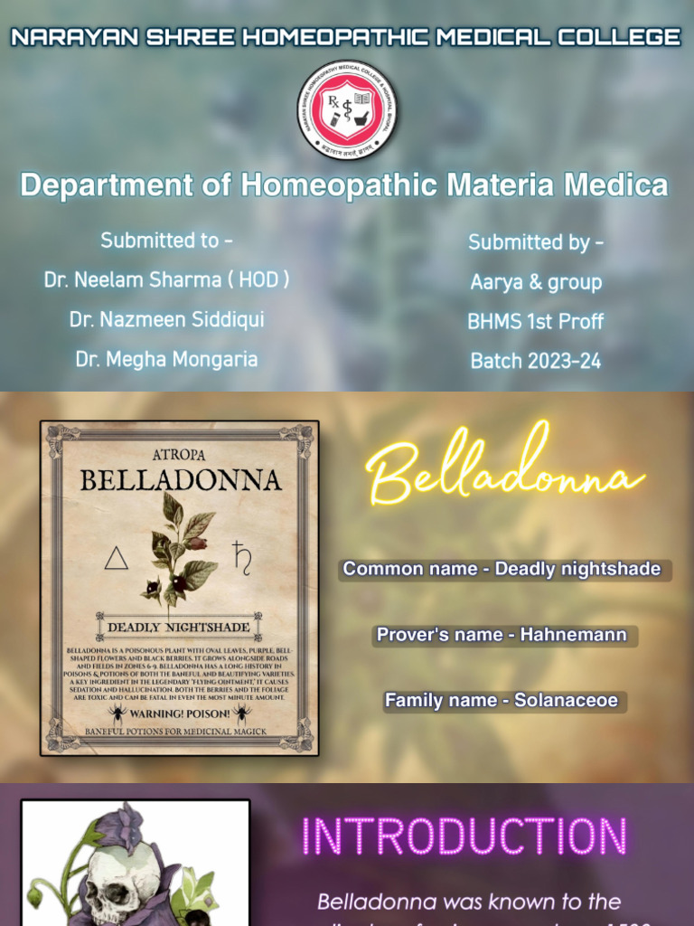 Belladonna | PDF