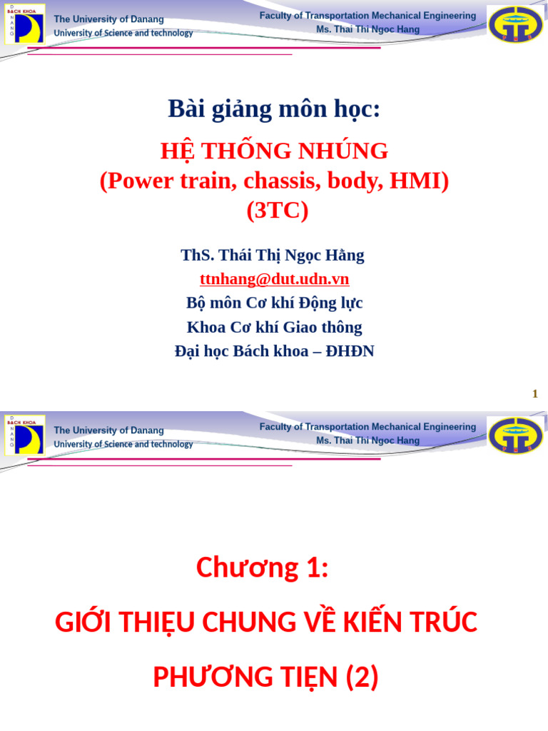 Chapter 1.2 - Gioi Thieu Chung Ve Kien Truc Phuong Tien (Part 2) | PDF