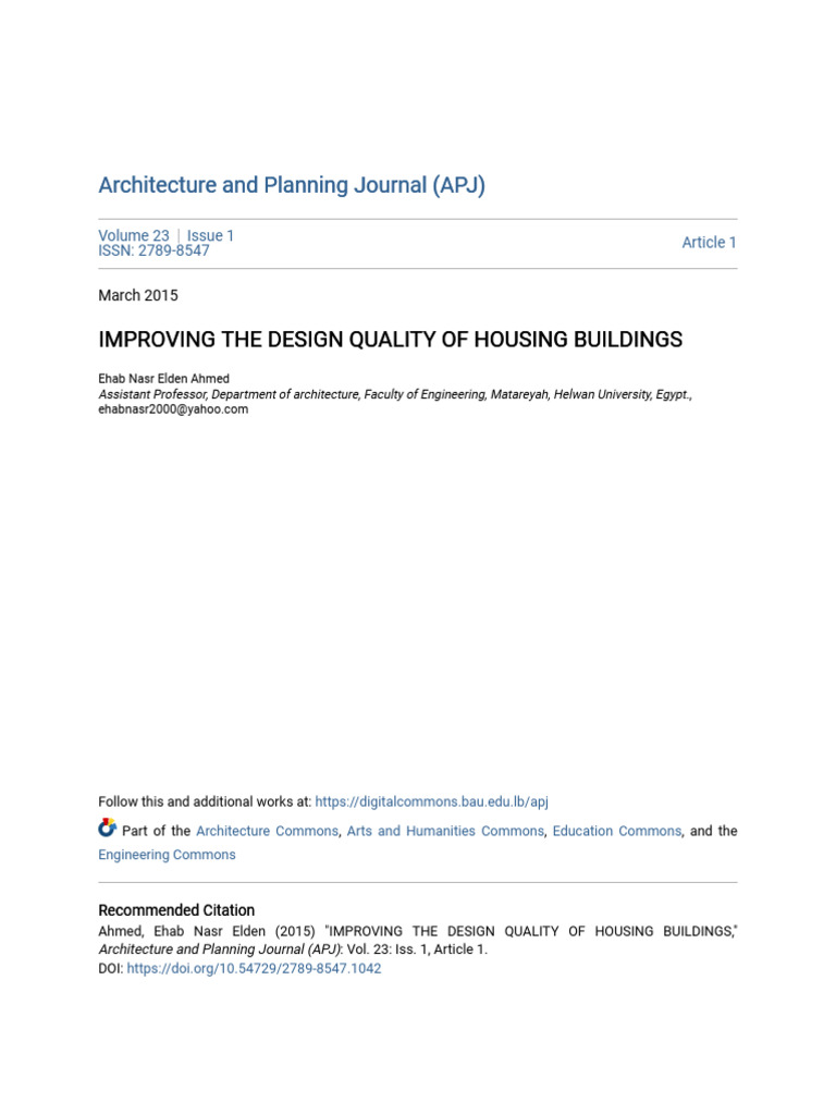 Enhancing Housing Design Quality | PDF | Sustainability