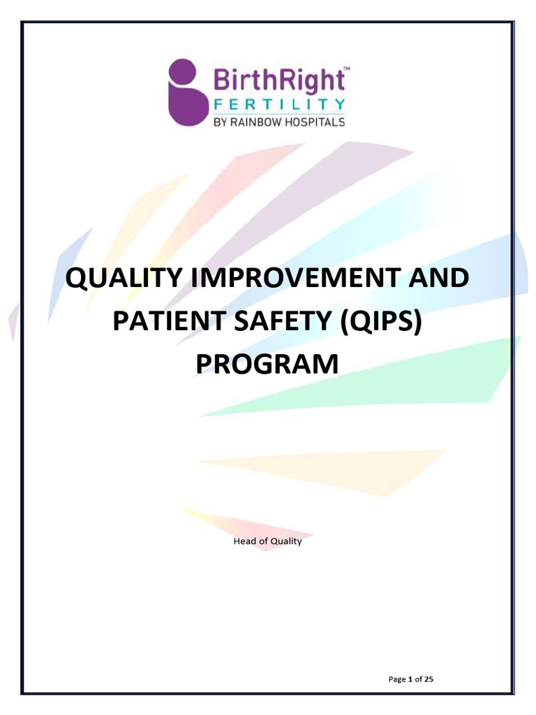 01 Quality and Patient Safety Program | PDF | Patient Safety | Nursing