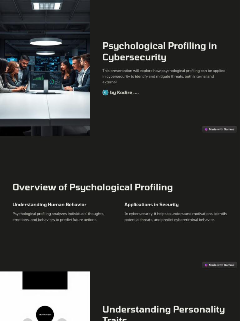 Psychological Profiling in Cybersecurity | PDF | Computer Security | Security