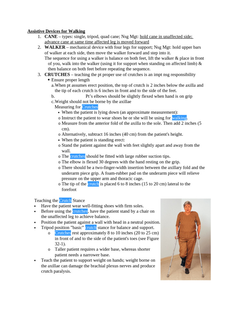 Guide to Walking Assistive Devices | PDF | Foot