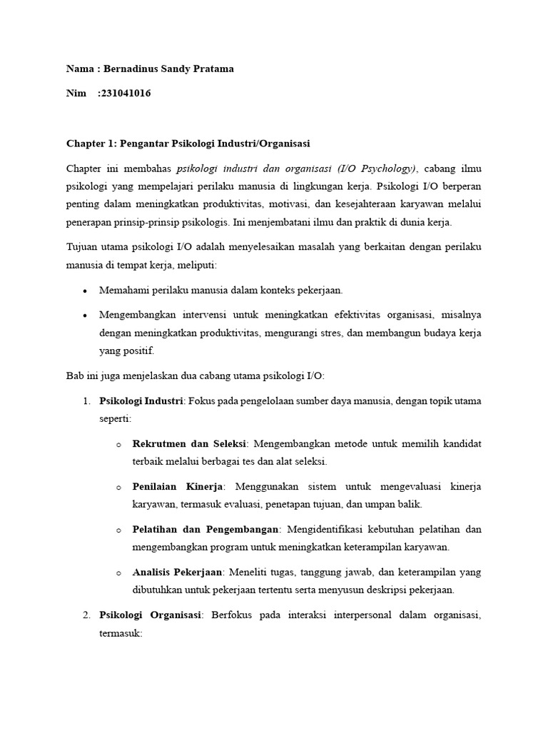 Riview Materi - 231041016 - Bernadinus Sandy Pratama | PDF