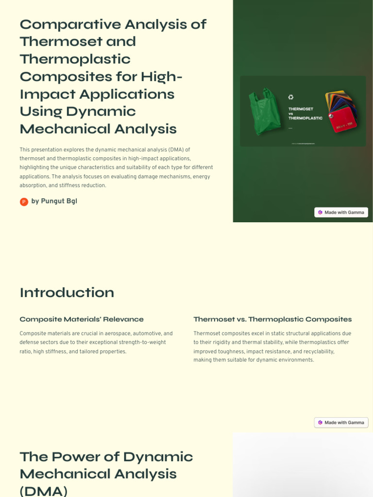 Comparative Analysis of Thermoset and Thermoplastic Composites for High ... Comparative Analysis of Thermoset and Thermoplastic Composites for High ...