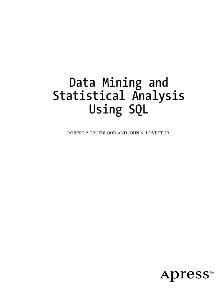 Data Mining Statistical Analysis Using SQL | PDF Data Mining Statistical Analysis Using SQL | PDF