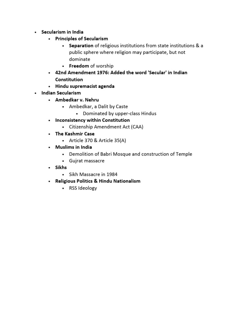 Secularism in India | PDF