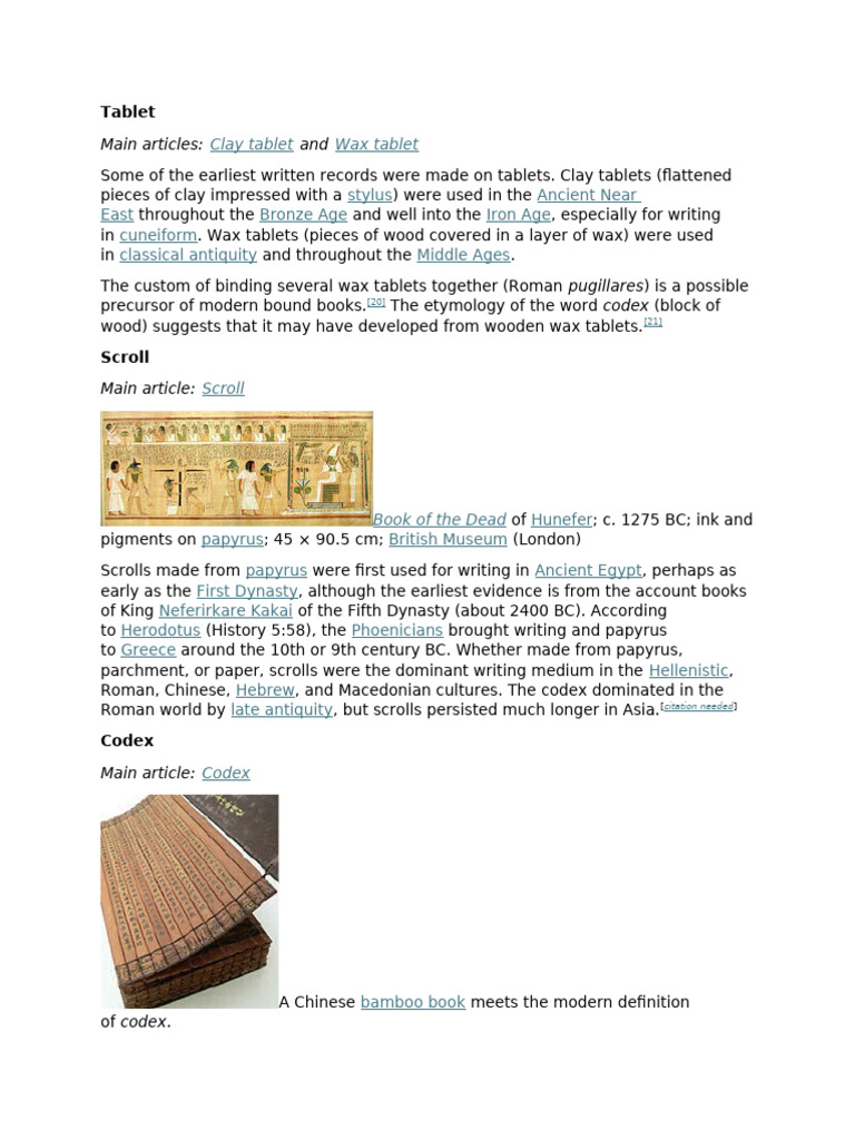 TABLET doc | PDF | Books | Codex