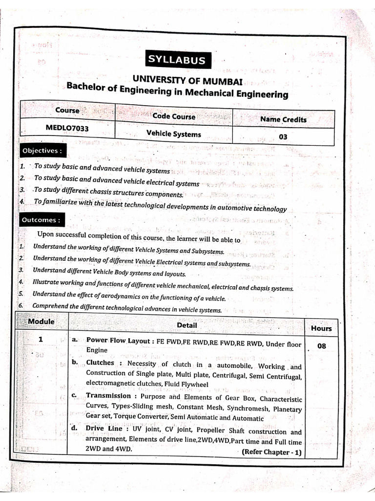 Vehicle Systems Techknowledge | PDF