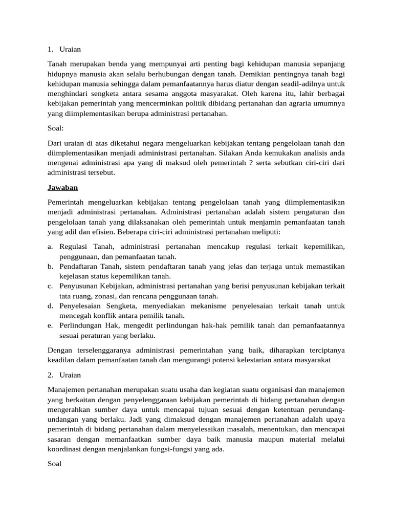 Administrasi Pertanahan | PDF