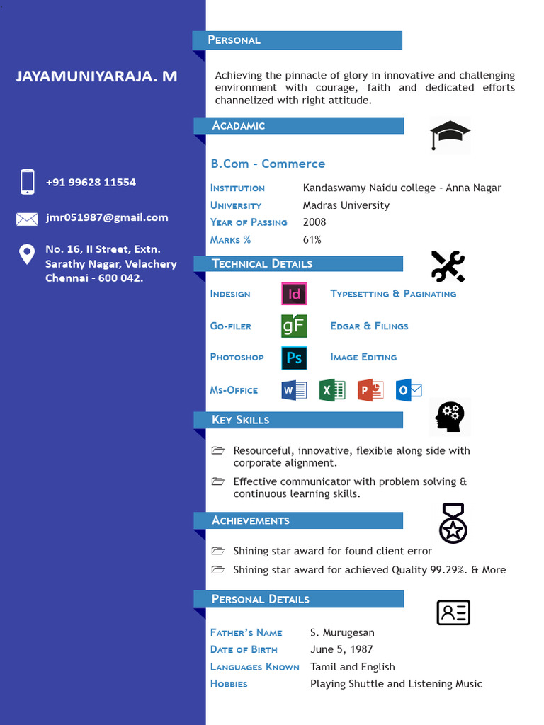 Jayamuniyaraja Murugesan_Resume_Updated (1) | PDF | Computing | Software