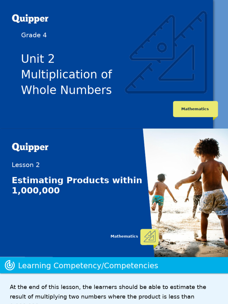 Gr4 Q1 - Ch2 Lesson 2 | PDF | Multiplication | Mathematics