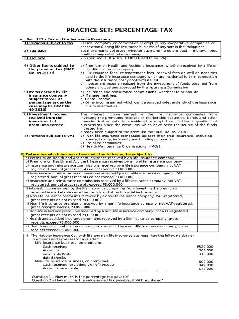 exercise_ | PDF | Taxes | Insurance