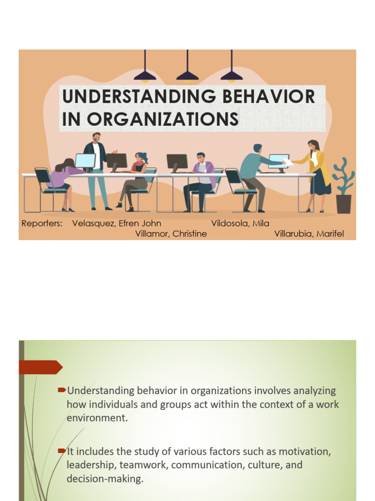Understanding Organizational Behavior | PDF | Motivational | Motivation