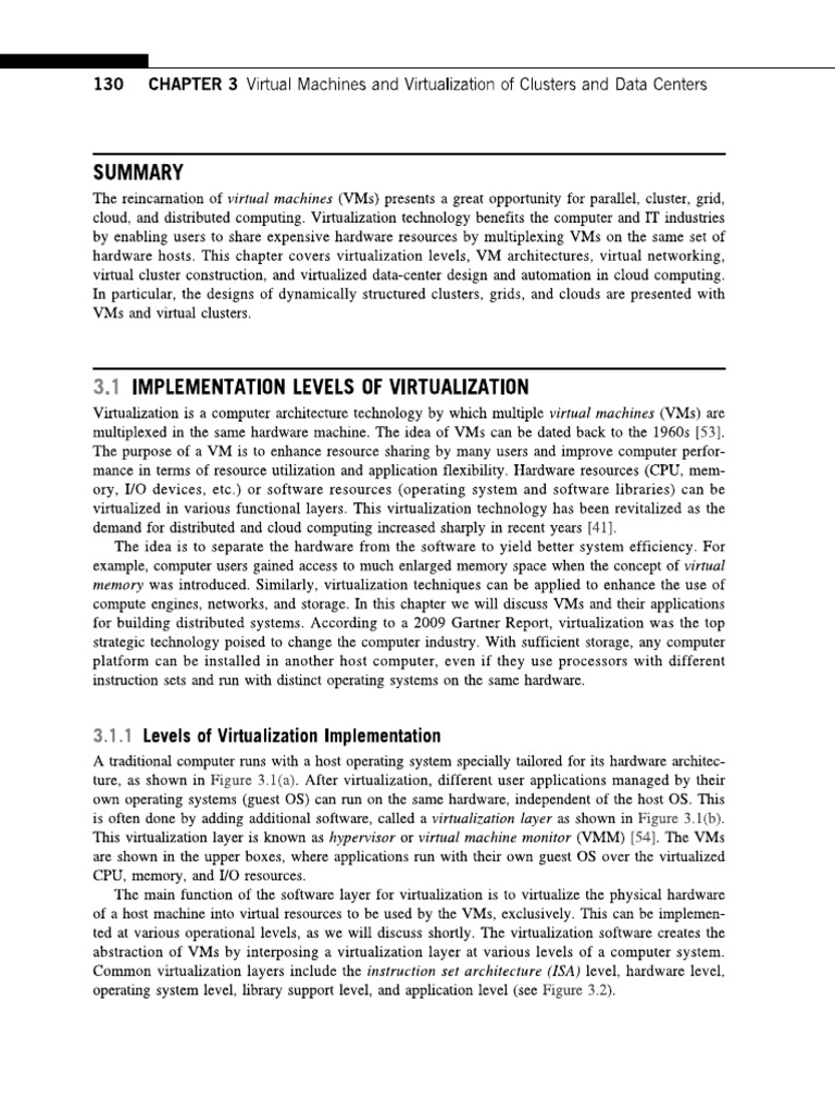 IMPLEMENTATION LEVELS OF VIRTUALIZATION cloud | PDF