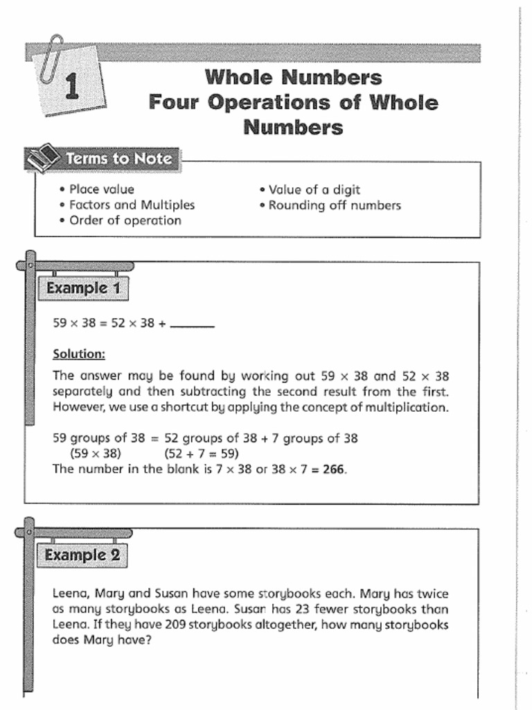 Unit 1 - Whole Numbers | PDF