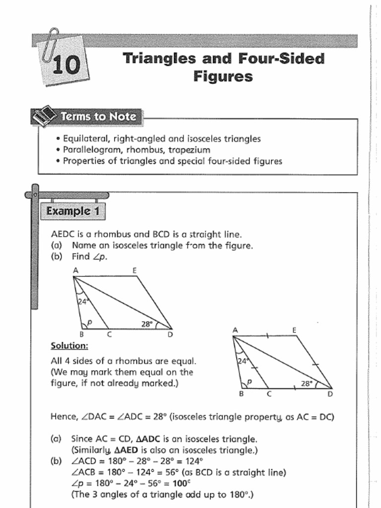 Unit 10 - Triangles and Four-Sided Figures | PDF