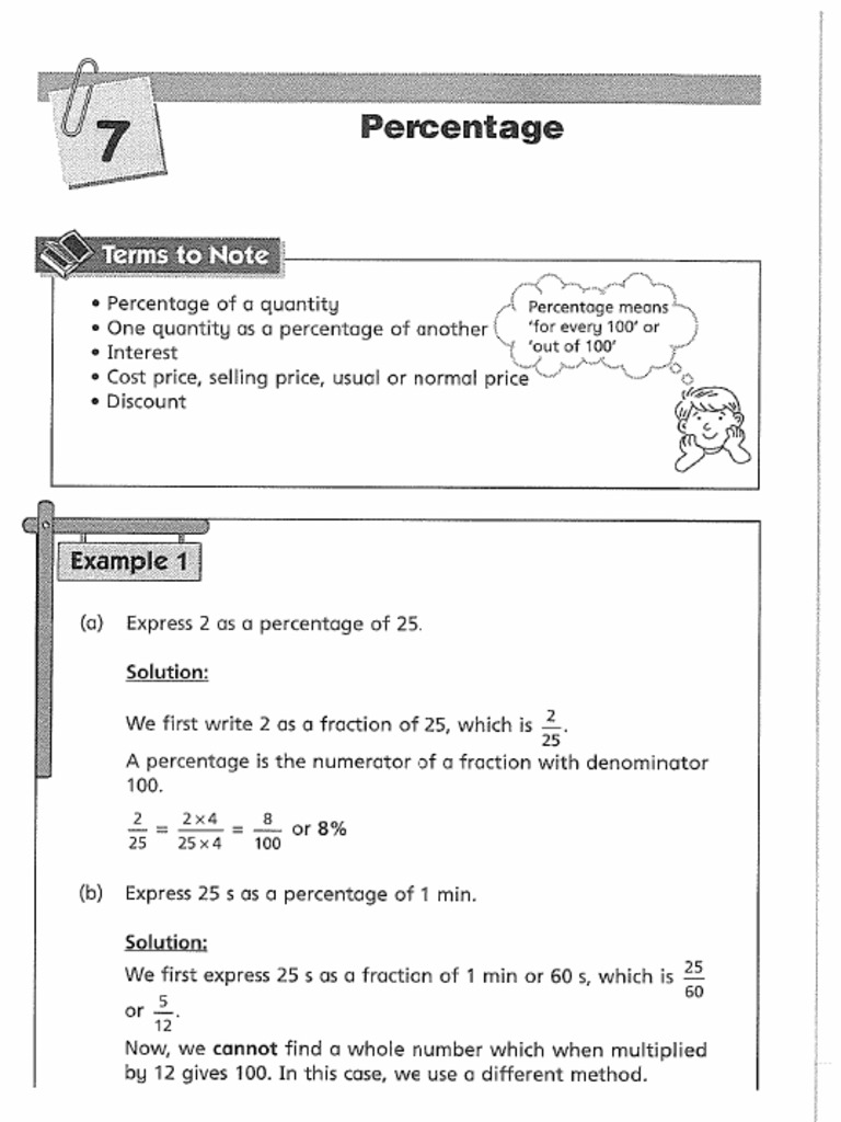 Unit 7 - Percentage | PDF