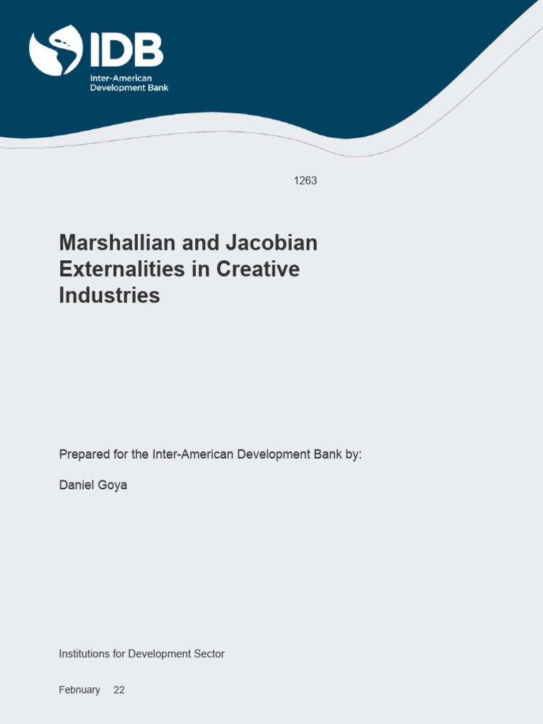 Marshallian and Jacobian Externalities in Creative Industries | PDF ...