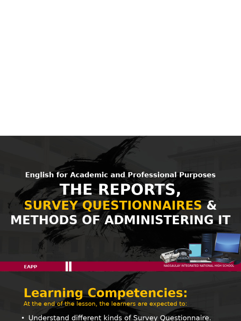 EAPP WEEK 5 | PDF | Survey Methodology | Questionnaire