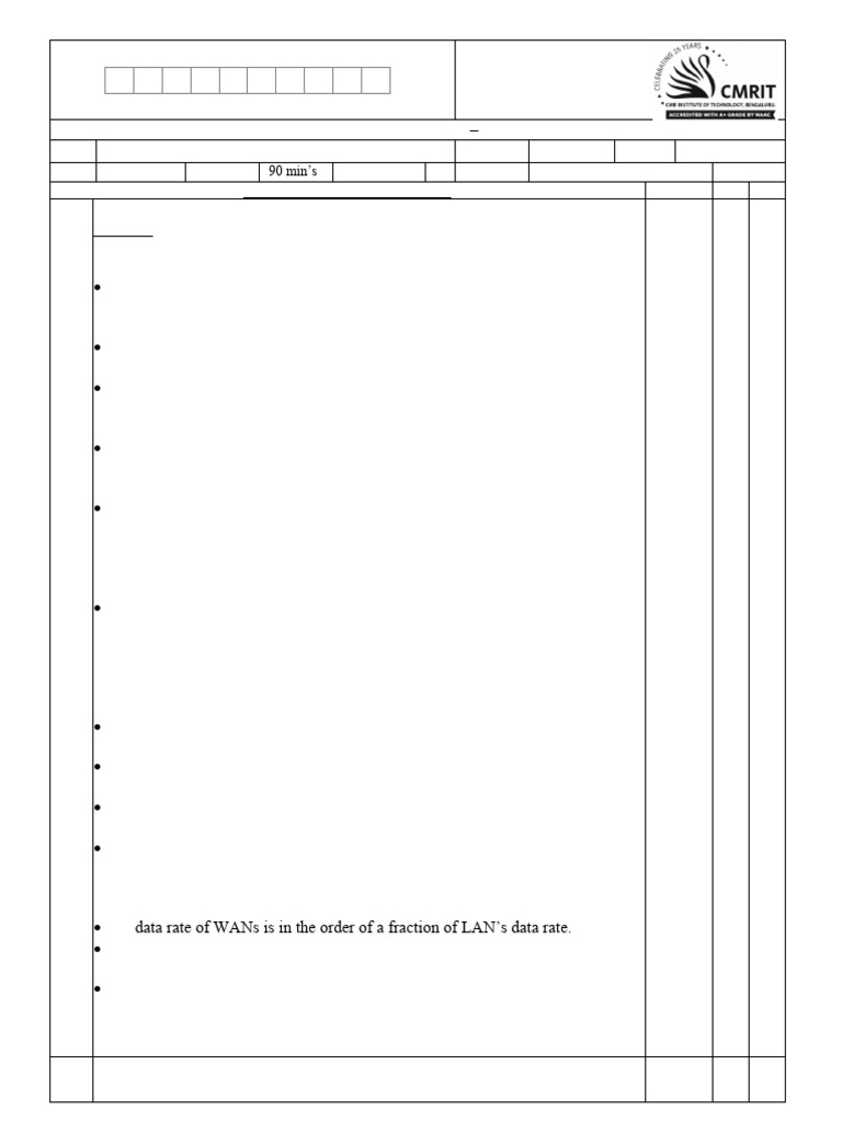 IAT-I Question Paper With Solution of 22ETC21H Internet of Things Jan ...