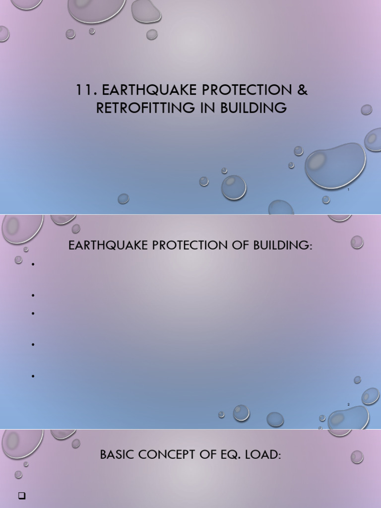 Chapter 11 - Earthquake Pretection and Retrofitting Final | PDF ...