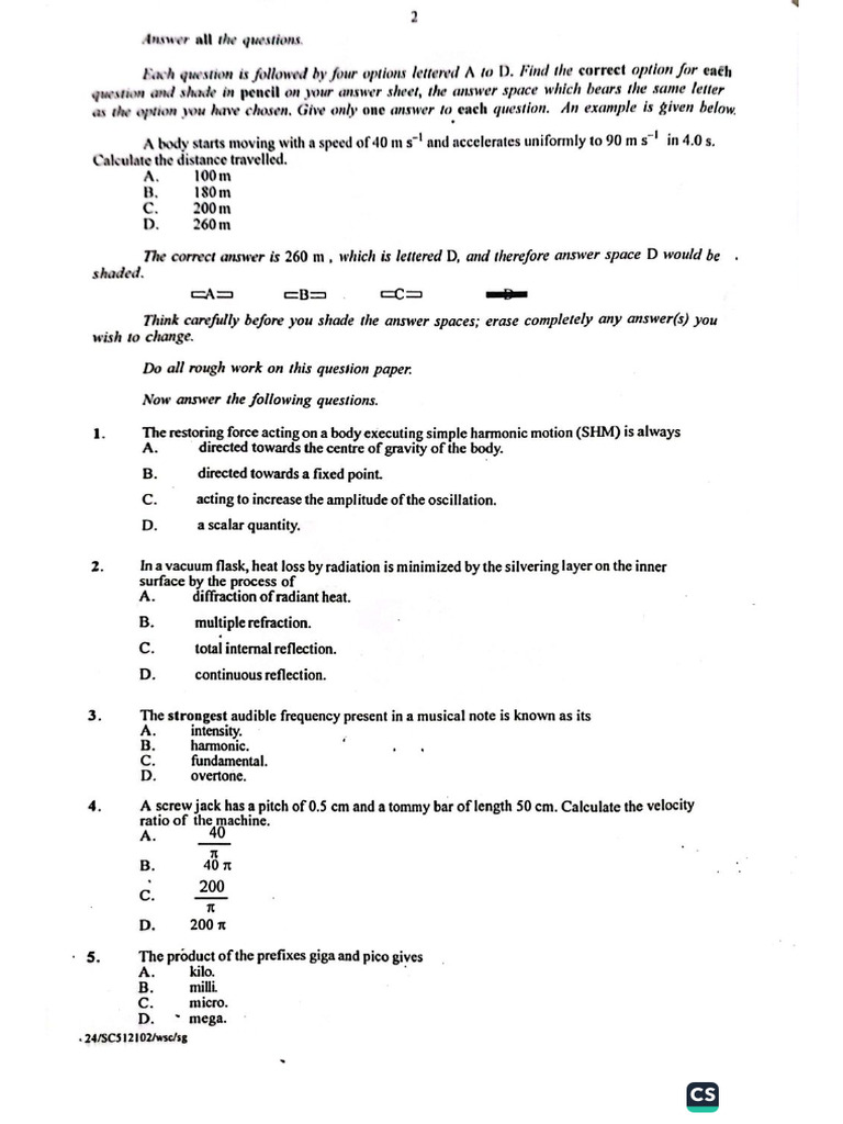 Physics 2022 Obj | PDF