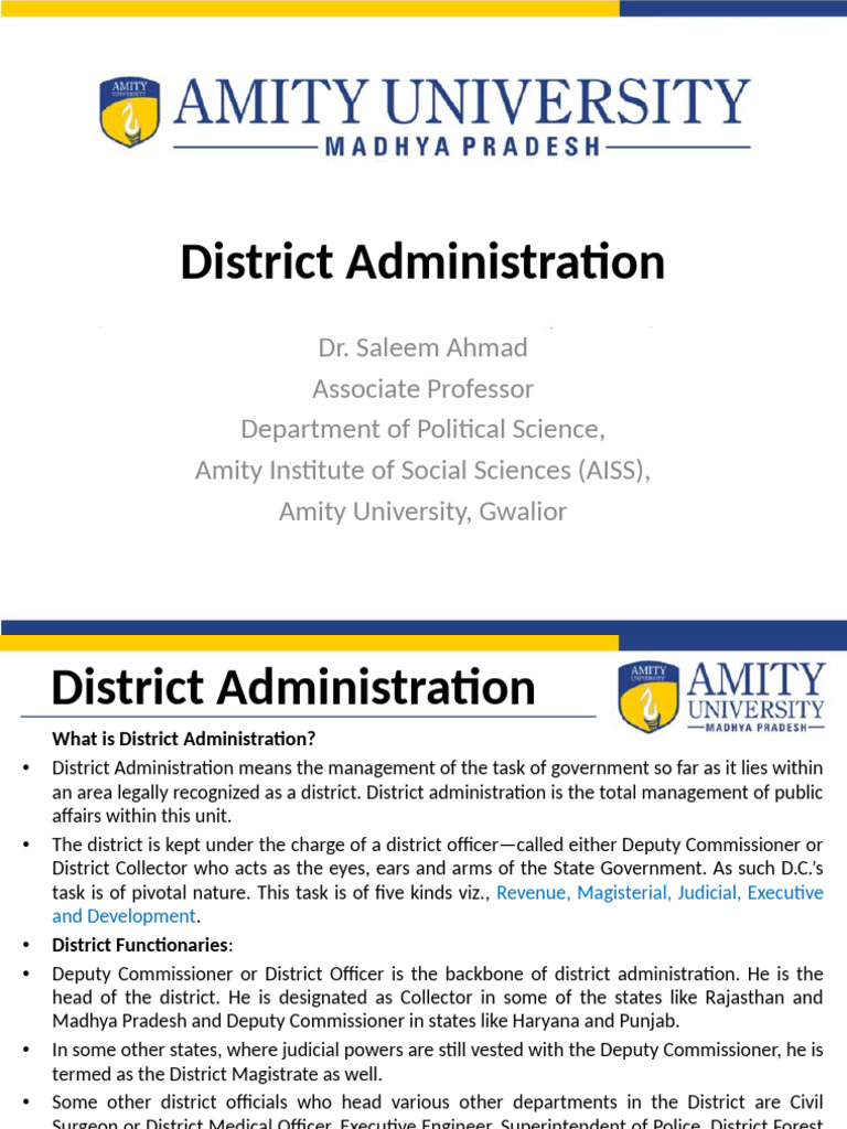 District Administration | PDF | Taxes | Justice