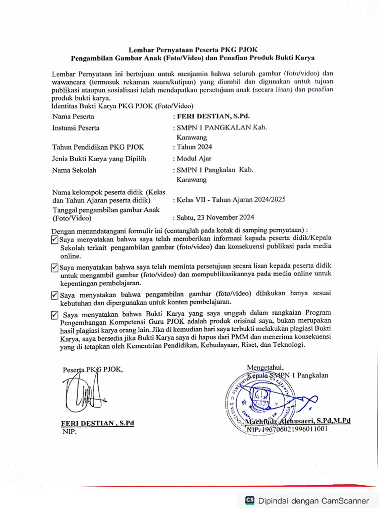 Pernyataan PKG Feri | PDF