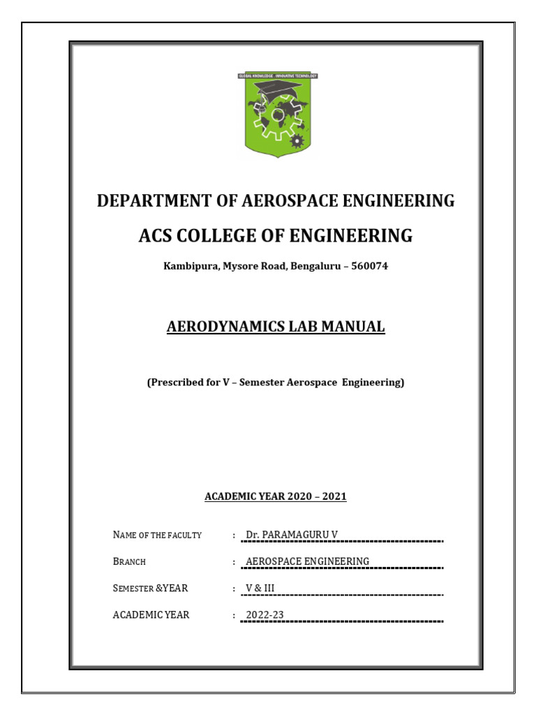 AERODYNAMICS-LAB | PDF | Pressure | Airfoil