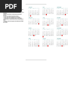 Falls Safety Calendar Template | PDF