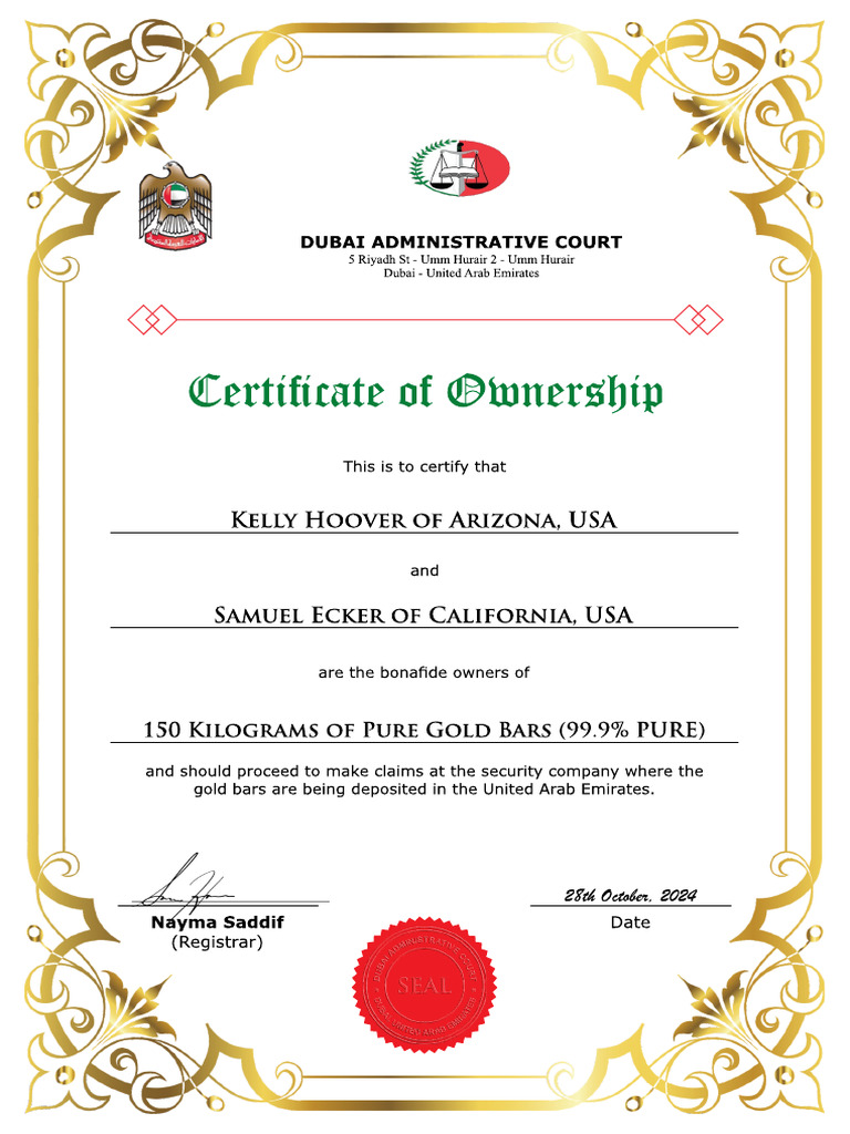 Certificate of Ownership | PDF