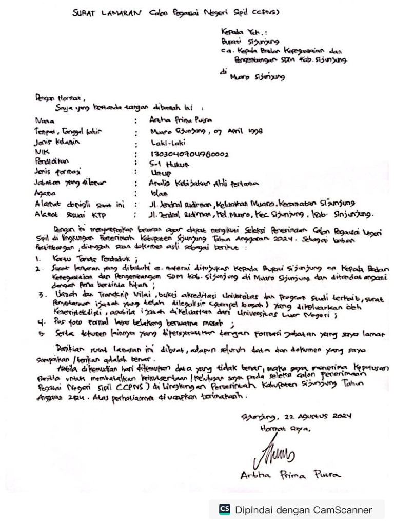 Lampiran II Artha Prima Putra | PDF