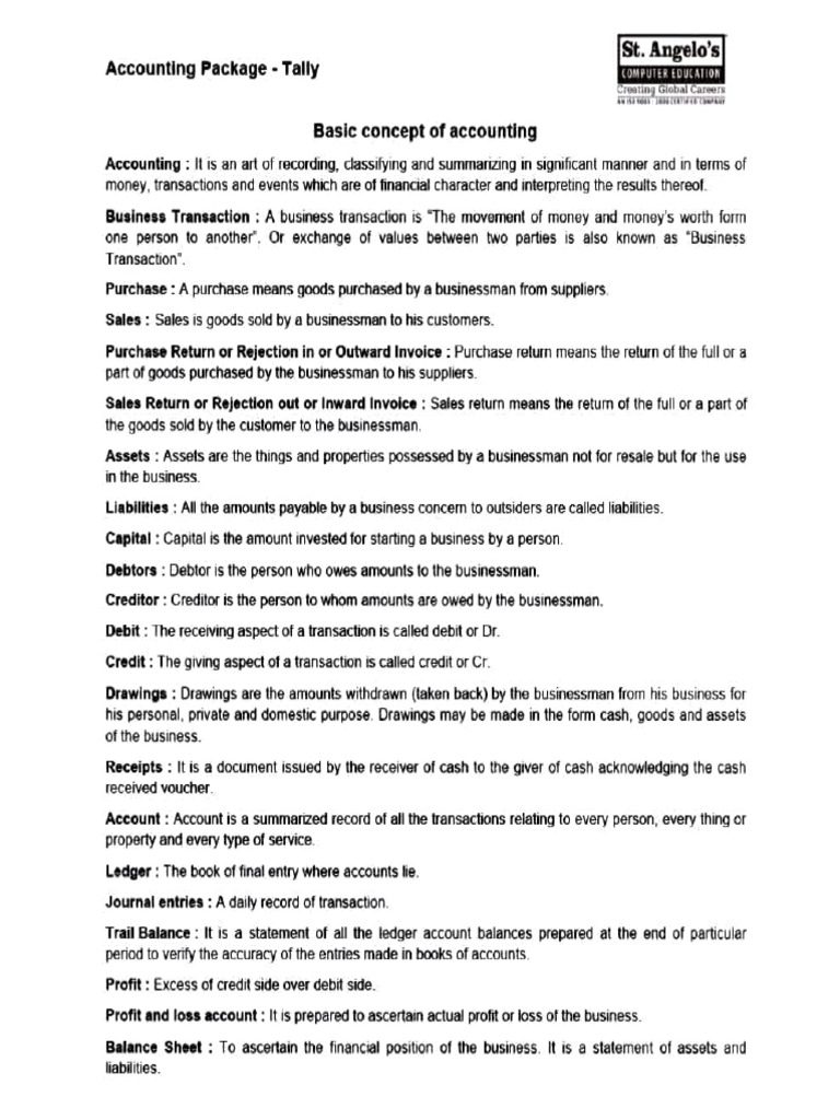 Tally Basics | PDF | Debits And Credits | Expense