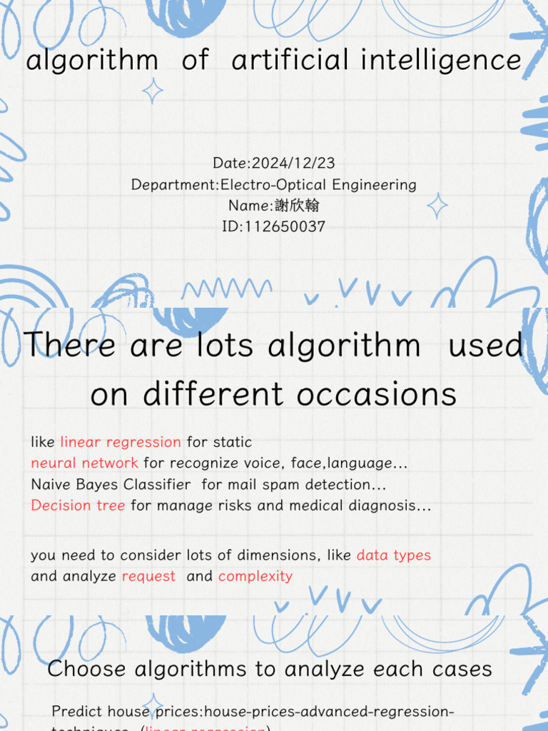 Algorithm of Artificial Intelligence | PDF
