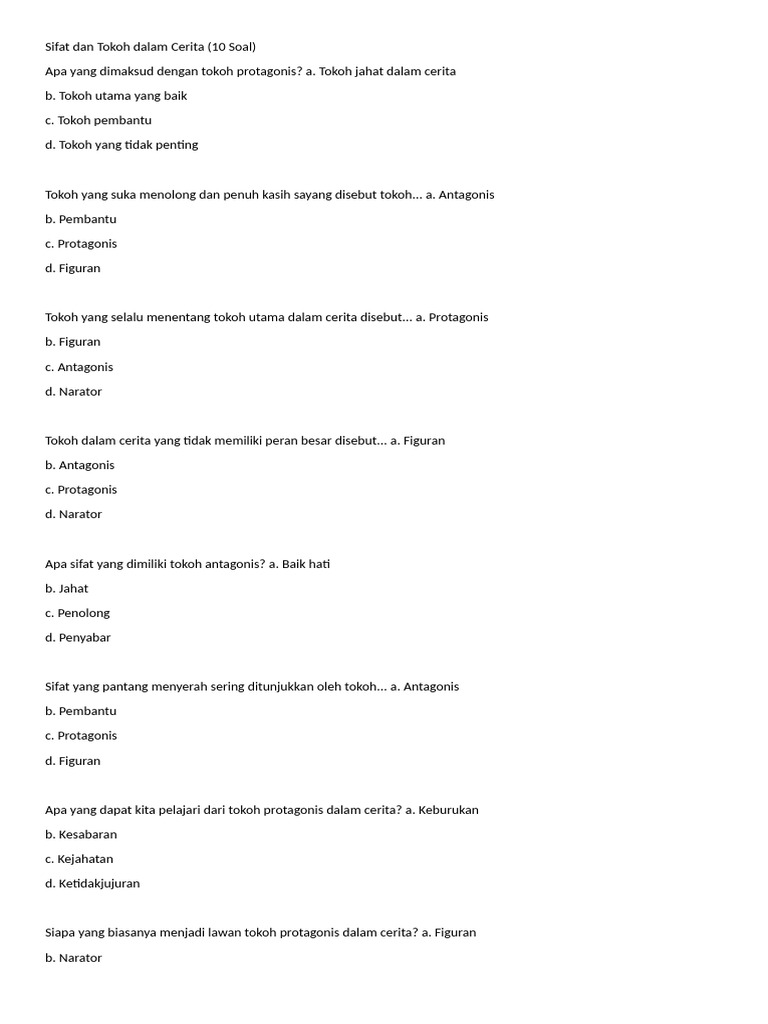 soal bahasa indonesia PTS kurikulum merdeka kelas 6 semester 1 | PDF