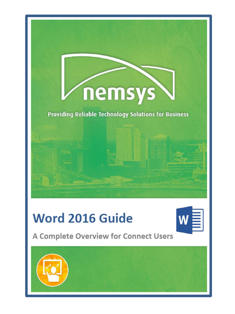 Word 2016 Guide for Connect Users | PDF | Microsoft Word | Control Key